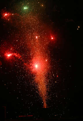 Red Nebula Fireworks