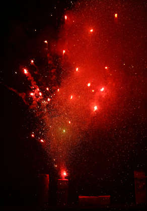 Red Nebula Fireworks